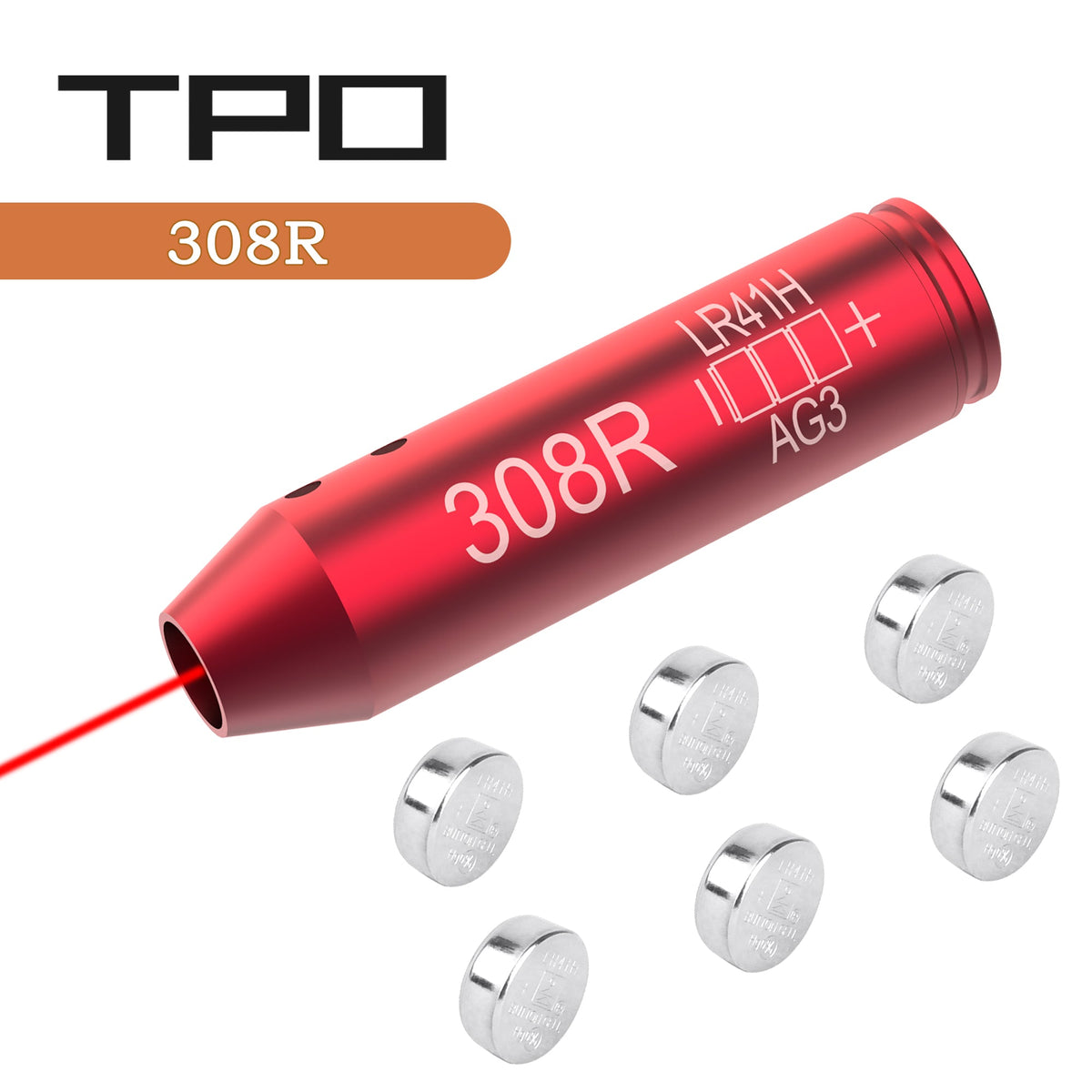 TPO .243 308 Bore Sight Red Dot Boresighters 308 with Six Batteries ...