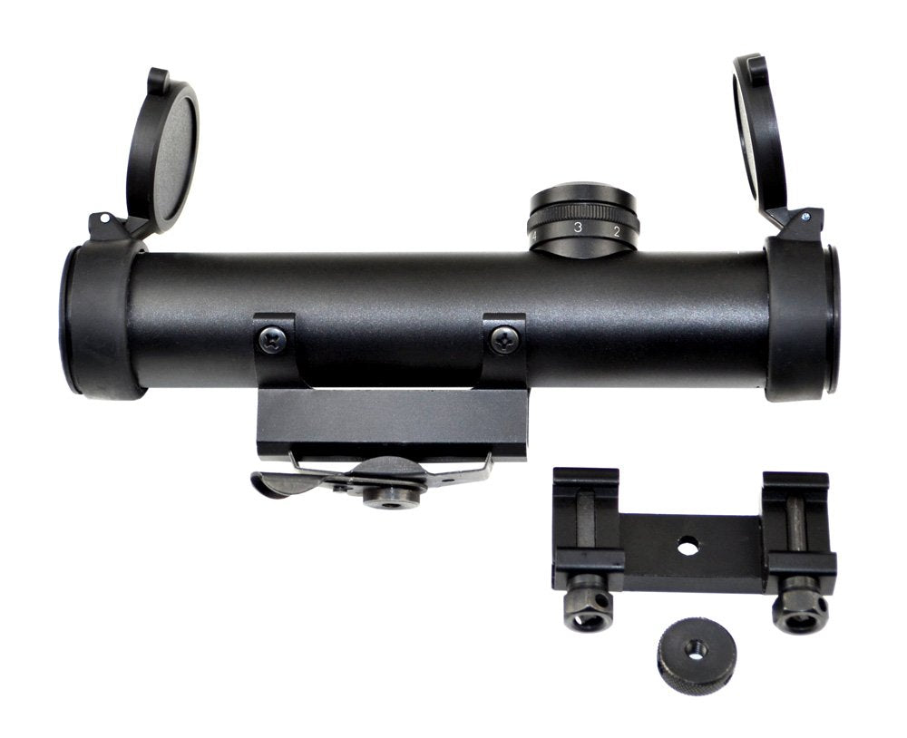 MT 4x20 Electro Sight Carry Handle Mil-Dot Rifle Scope w/ BDC Turret ...