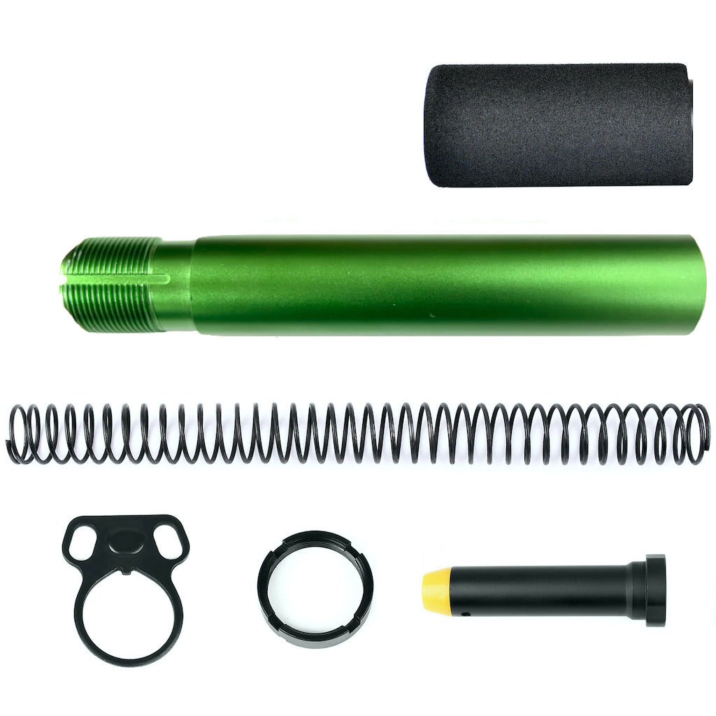 AR15 PISTOL BUFFER TUBE ASSEMBLY KITS WITH FOAM PAD (Blue/Red/Green/Or ...