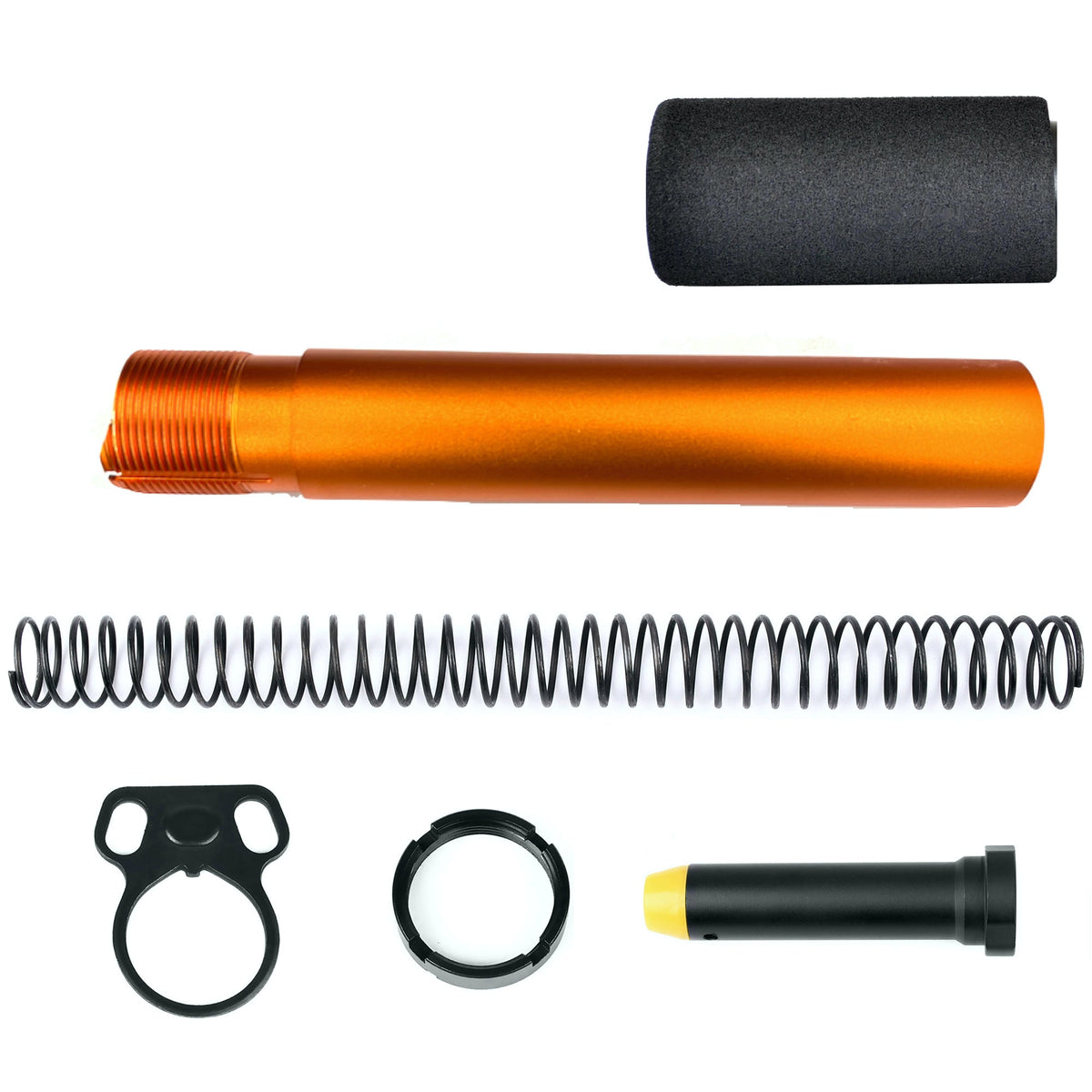 AR15 PISTOL BUFFER TUBE ASSEMBLY KITS WITH FOAM PAD (Blue/Red/Green/Or ...