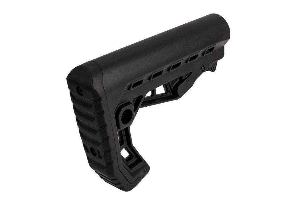 AR15 6-Position Adjustable Stock with Butt Pad - ANGLED RUBBER BUTTPAD ...