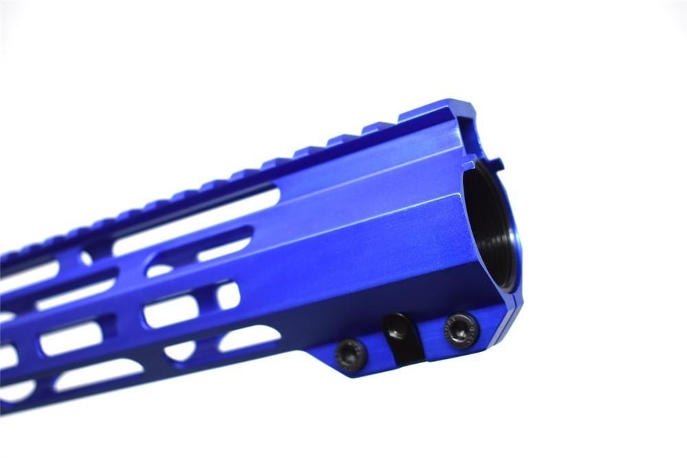 AR15 15'' Blue M-LOK Free Float Handguard with Blue Charging handle ...