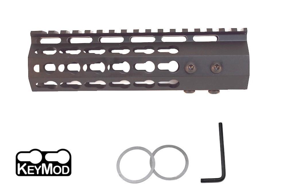 AR15 7" Slim Keymod Handguard Rail One Piece Free Float with 6 Screws ...